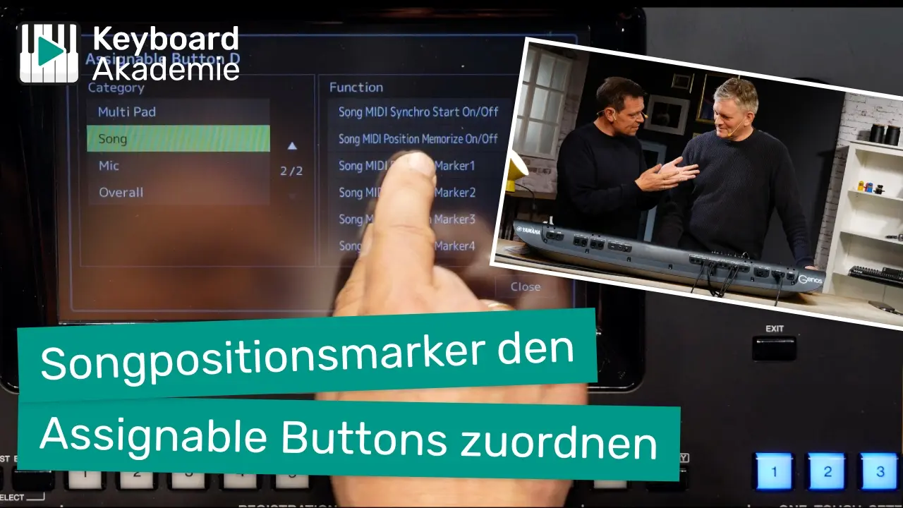 Songpositionsmarker den Assignable Buttons zuordnen - Keyboard-Akademie